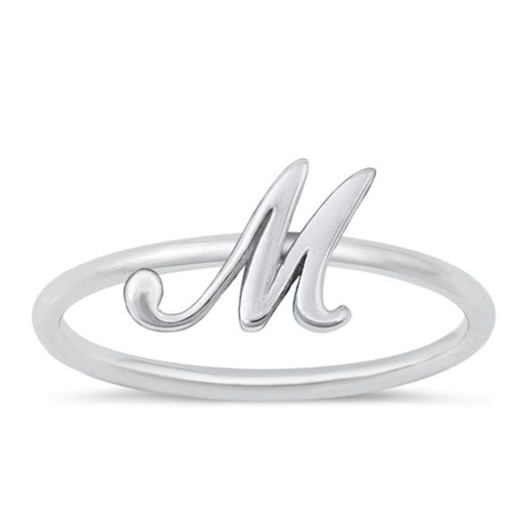 Ring | Jewelry | Script Letter Ring Letter M Ring Available Sz 5 ...